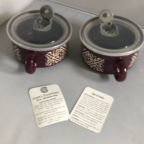 QVC | Kitchen | Set Of 2 Stoneware Mugs Cooks Essentials With Lids ...